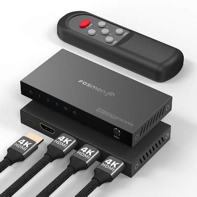 Ethereal HDMI Splitter With 1 Input And 2 Outputs And Built In Scaling In Black Target