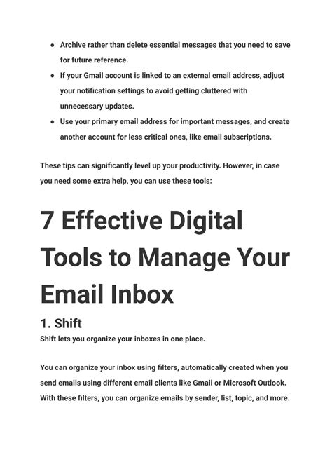 SOLUTION The Best Tools To Organize Your Emails And Boost Productivity Studypool