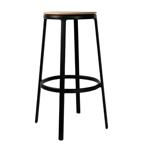 Round Stool Timber — Prague Furniture