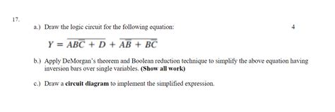 Solved A Draw The Logic Circuit For The Following Chegg