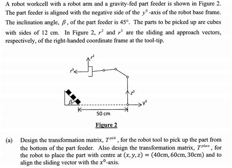 A Robot Workcell With A Robot Arm And A Gravity Fed Chegg