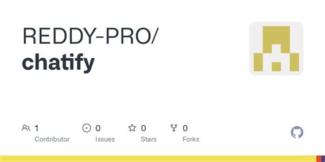 Github Reddy Prochatify