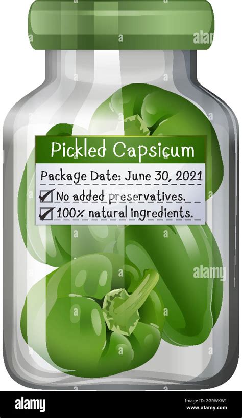 Capsicum Preserve In Glass Jar Stock Vector Image And Art Alamy