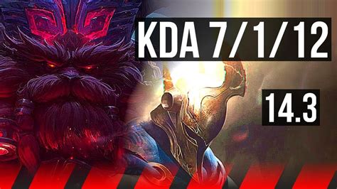 Ornn Vs Pantheon Top 7112 500 Games Br Master 143 Youtube