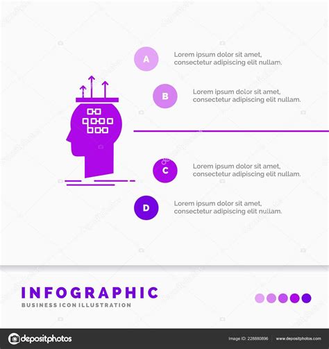 Algorithm Brain Conclusion Process Thinking Infographics Template Website Presentation Glyph