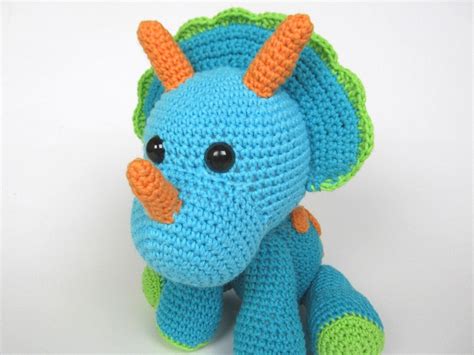 Triceratops Tripi Amigurumi Crochet Pattern PDF E Book Stuffed