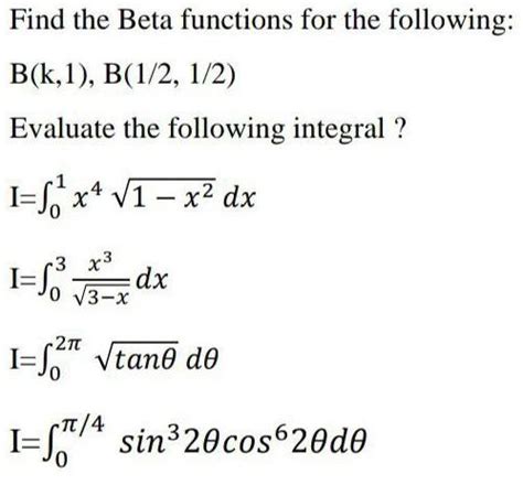 Solved Find The Beta Functions For The Following Chegg
