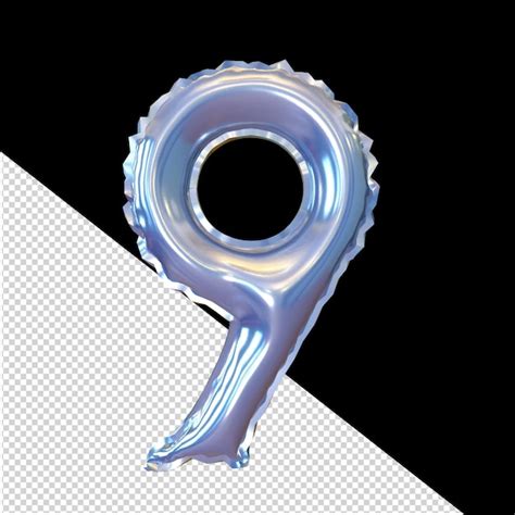 Premium Psd Inflatable Symbol Number 9