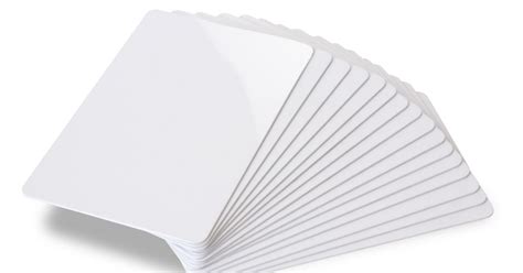 Blank White Plastic Cards Total Id