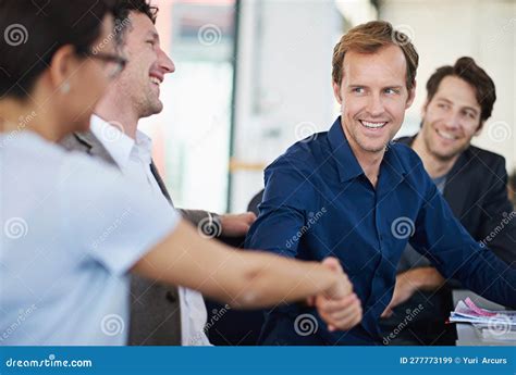 Heres To Another Job Well Done Two Business People Shaking Hands While