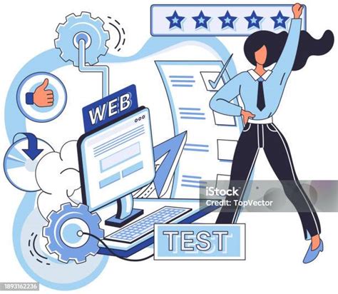 응용 프로그램 테스트 비유 벡터 애플리케이션 테스트 안전 점검으로 결함 없는 사용자 경험 보장 501 v2 변종에 대한 스톡 벡터 아트 및 기타 이미지 istock