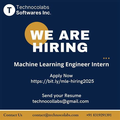 Interns Machine Learning Engineer Machinelearningintern