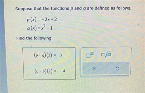 Solved Suppose That The Functions P And Q Are Defined As