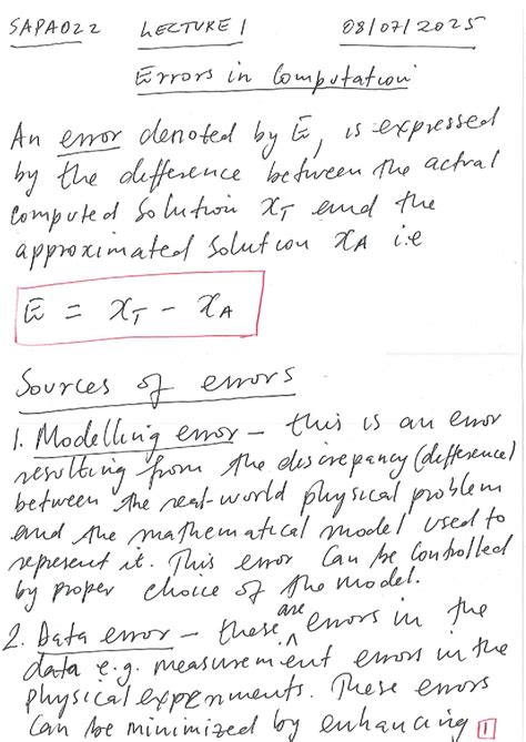 Sapa022 Lecture Errors In Computation Understanding And Managing