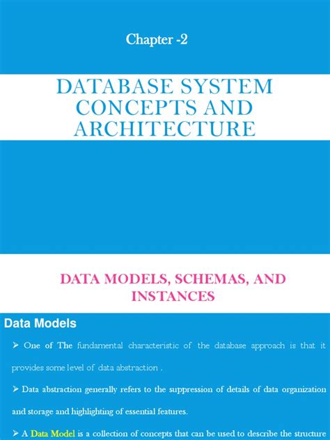 Database System Concepts And Architecture Chapter 2 Pdf