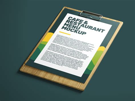 Cafe And Restaurant Menu Mockup •