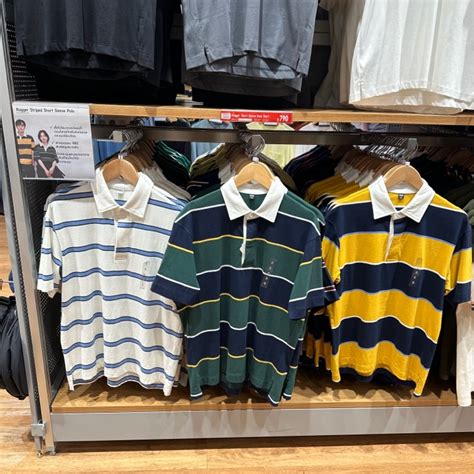 Uniqlo เสื้อโปโล Unisex ลายทางเท่ๆ🌈💖 Shobshop