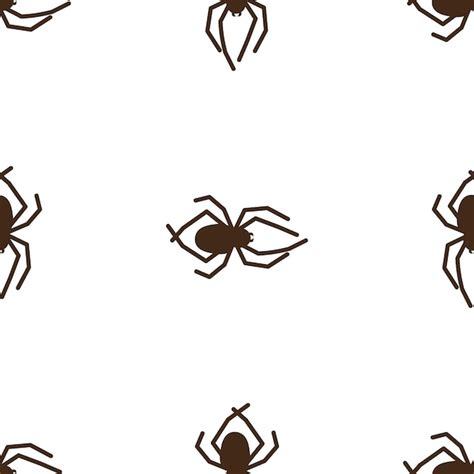 Premium Vector Spider Vector Seamless Pattern On A White Background