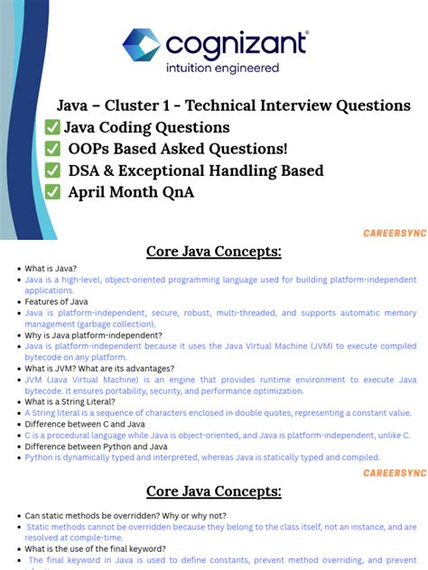 Java Technical Interview Questions Guide Pdf Method Computer