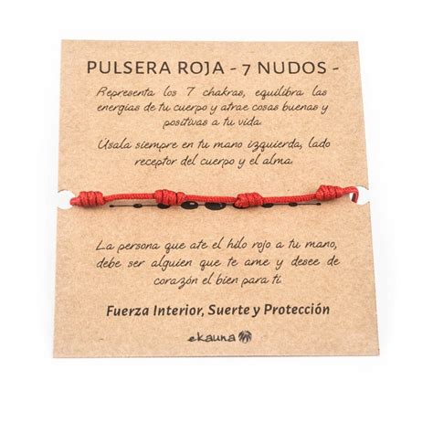 Pulsera roja 7 nudos se cae significado Iluminación Digital