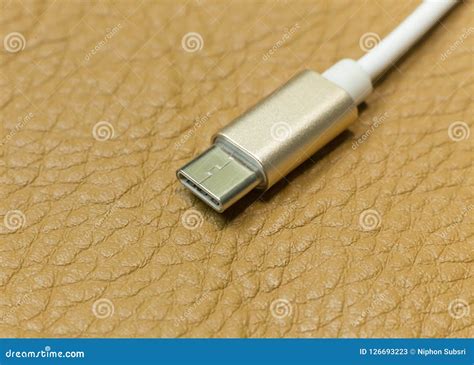 Cable Usb Type C It Connection Device Close Up Image Stock Image Image Of Connector Cable