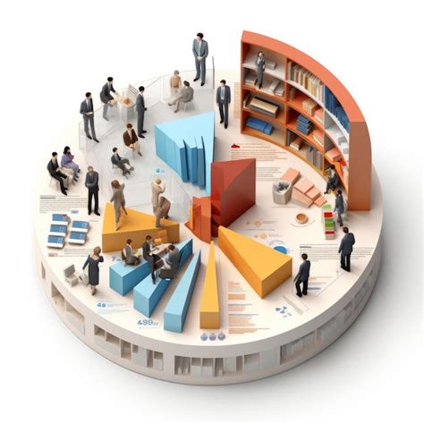 Premium Photo Visualizing Business Office Dynamics A Dynamic D Pie