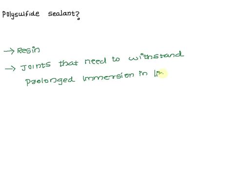 Solved What Is Polysulfide Sealant And How It Can Self Heal