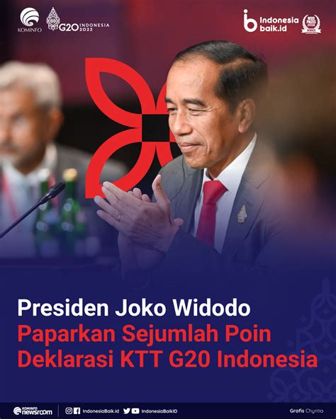 Ktt G20 Bali Hasilkan Bali Leaders Declaration 2022 Indonesia Baik