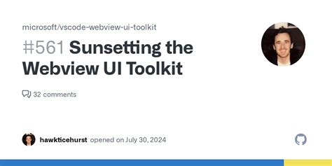Sunsetting The Webview Ui Toolkit · Issue 561 · Microsoftvscode