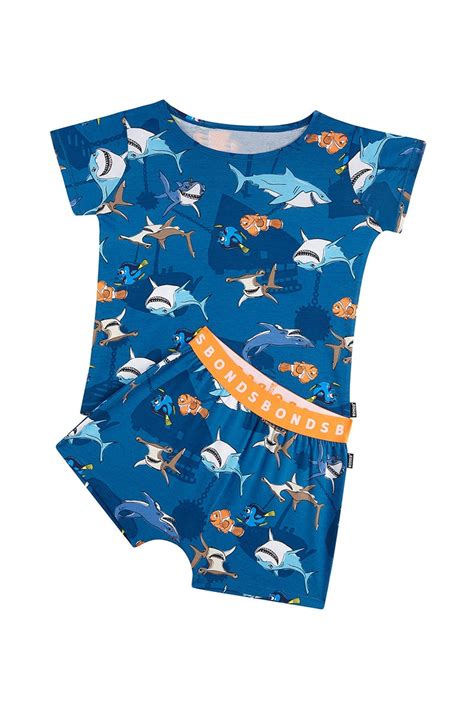 Bonds X Finding Nemo Tee Short Sleep Set Kw4hr Fish Are Friends Black