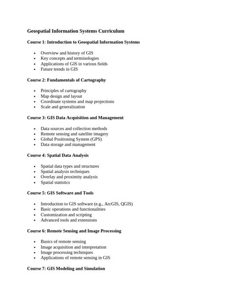 Geospatial Information Systems Curriculum 1 Pdf Geographic Information System Spatial