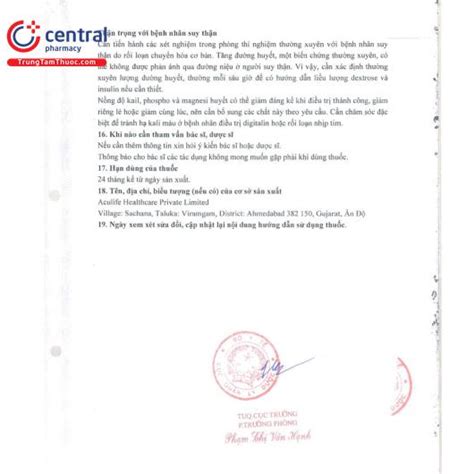 ChÍnh HÃng Thuốc Nirmin Nephro 7 Dịch Truyền Cho Người Suy Thận