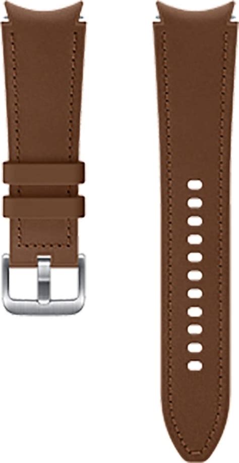 Bracelet Hybride En Cuir Pour Samsung Galaxy Watch Classic Mm M L Camel Accessoires