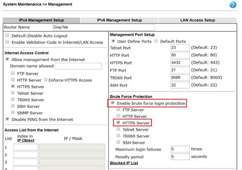 Manage The Router From The Internet DrayTek