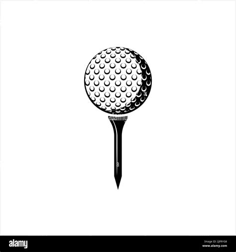 Golf Ball On Tee Icon Vector Art Illustration Stock Vector Image And Art