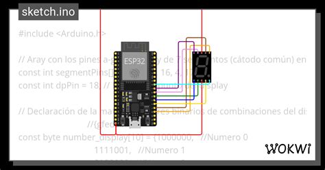 I Programación del display de 7 Segmentos Mostrar números