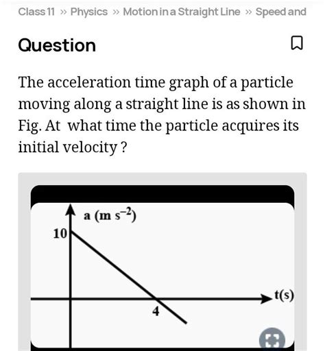Class 11≫ Physics ≫ Motion In A Straight Line ≫ Speed And Question The Ac