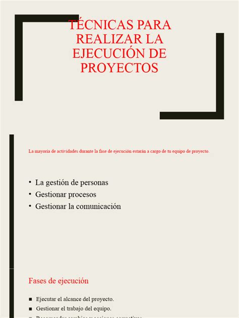 Técnicas De Ejecucion M2 Pdf Gestión De Proyectos Informática