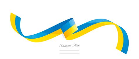 우크라이나 국기 리본 벡터 일러스트 레이 션입니다 우크라이나 국기 리본 추상 절연 통하고 있는 백색 배경 0명에 대한 스톡 벡터