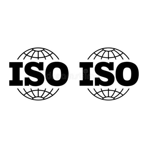 Black Iso Logos With Globe Symbols International Organization For