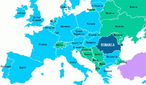 Romania Map Of Europe Travelsfinderscom Map Of Europe With And Without