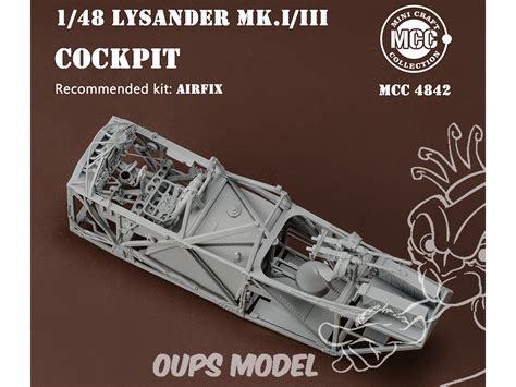 Mcc Mini Craft Collection 4842 Cockpit Lysander Mkiiii Airfix 148