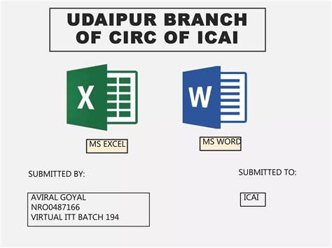 Itt Project In Excel And Word Pptx