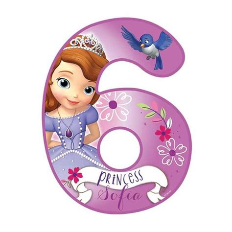 Disney Sofia The First Number 6 Edible Image