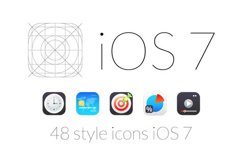 48 Style Icons Ios 7 Icons ~ Creative Market