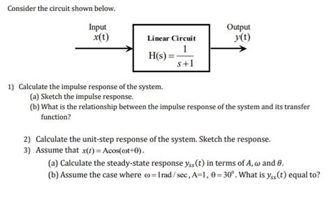 solved consider the circuit shown below input x t output