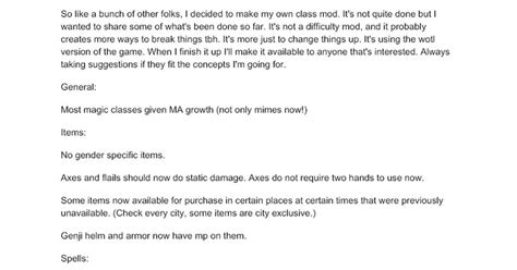 Making My Own Class Mod Rfinalfantasytactics