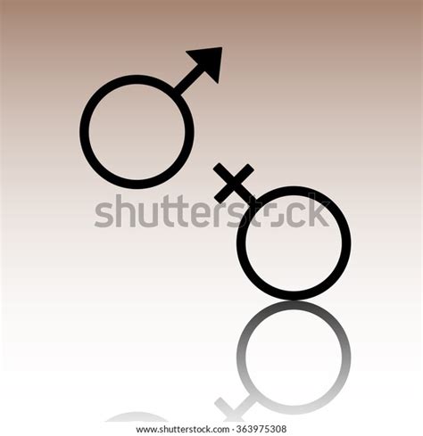 Sex Symbol Black Illustration Reflection Stock Illustration 363975308
