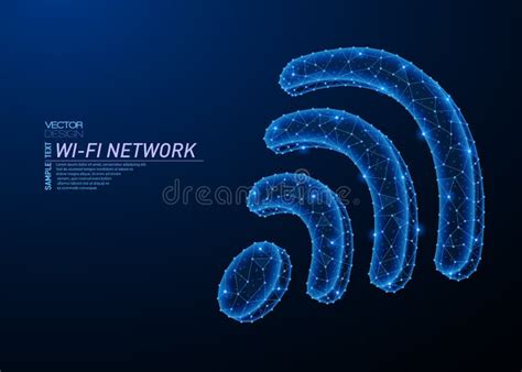 Abstract Polygonal Light Design Of Wi Fi Wave Symbol Stock Illustration Illustration Of