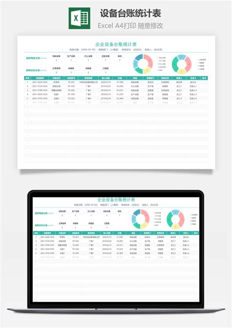 设备台账统计表下载 Excel模板下载 风云办公